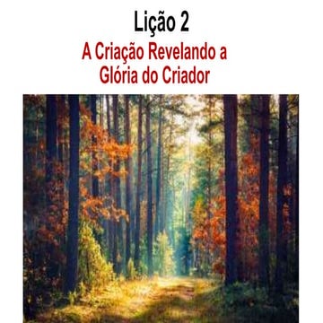 Lição 2 - A Criação Revelando a Glória do Criador.pptx
