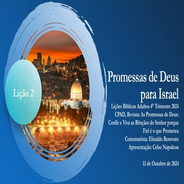 Lição 2 - Promessas de Deus para Israel.pptx