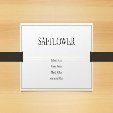 safflower | PPTX