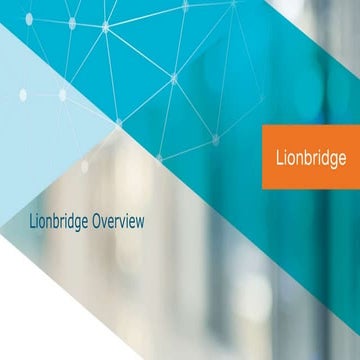 Lionbridge Overview | PPTX