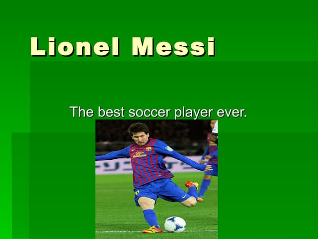 Presentation on Lionel Messi | PPT