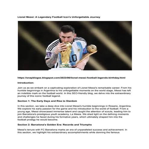 Lionel Messi Net Worth: A Comprehensive Analysis | DOCX
