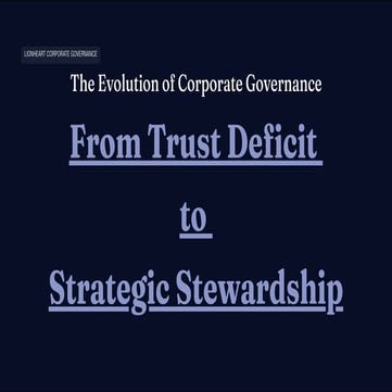 The Evolution of Corporate Governance from Trust to Stewardship | PDF