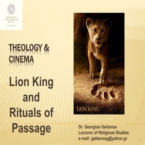 Lion king and Rituals of Passage | PPTX