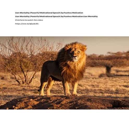 lion motivation be strong | DOCX