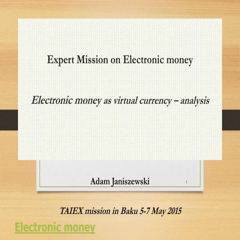 electronic money | PPTX