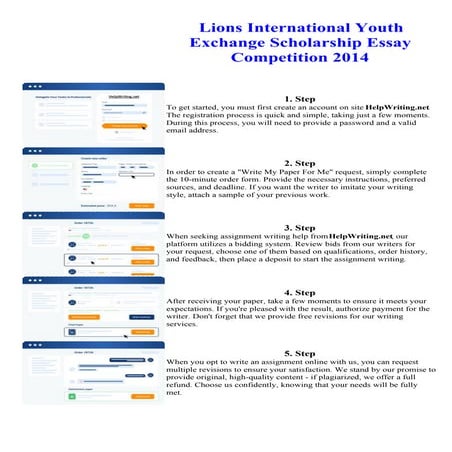 Lions International Youth Exchange Scholarship Essay Competition 2014 ...