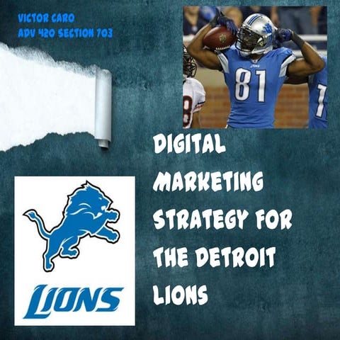 Detroit Lions Digital Marketing Strategy | PPTX