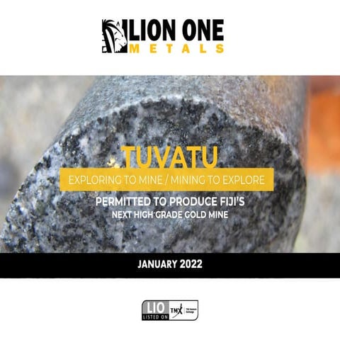 Lion One Metals Presentation Oct 2018 | PDF