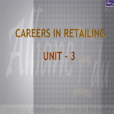 Unit 3-careers-in-retailing | PPTX