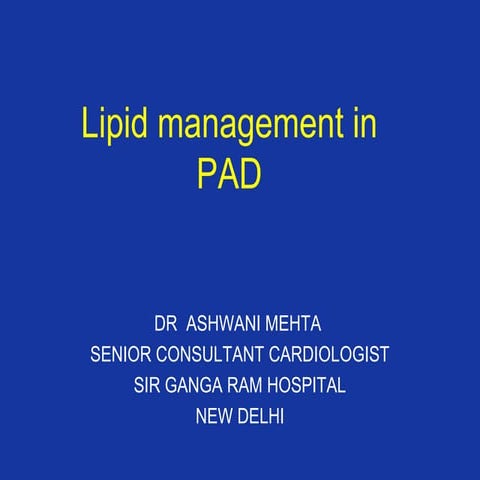 Lipid management in peripheral artrerial disease .slides | PPT