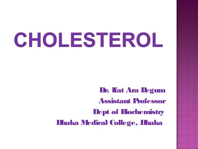 Cholesterol Ppt