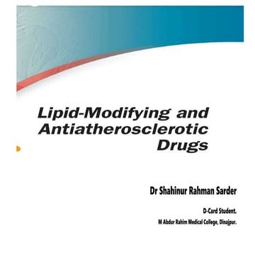 Lipid modifying and antiatherosclerotic drugs | PPTX