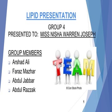 LIPIDS PRESENTATION | PPTX