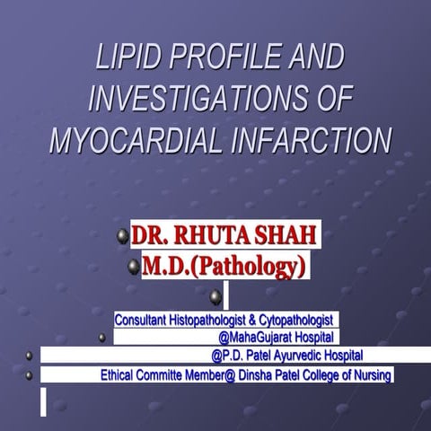 lipid profile & Ix of MI.ppt