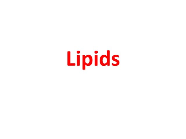 Lipids: Structure and Functions | PPTX