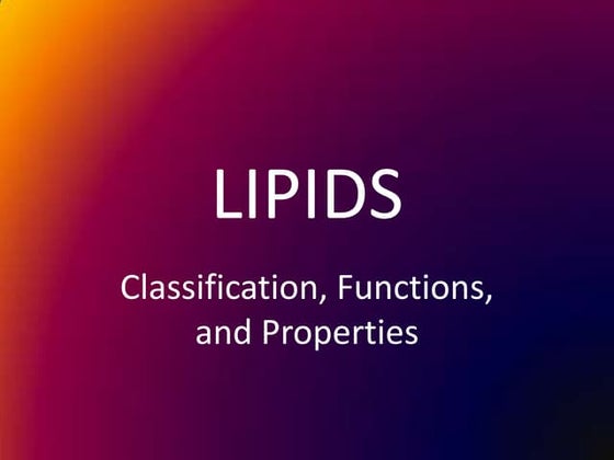 Qualitative and quantitative tests for lipids | PPT