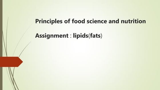 Lipids and fats | PPT