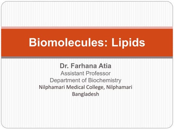 Lipids properties, classification, function | PPTX | Chemistry | Science