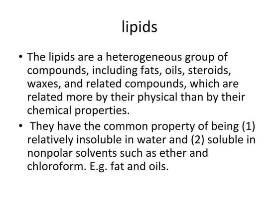 Lipids: Structure and Functions | PPT