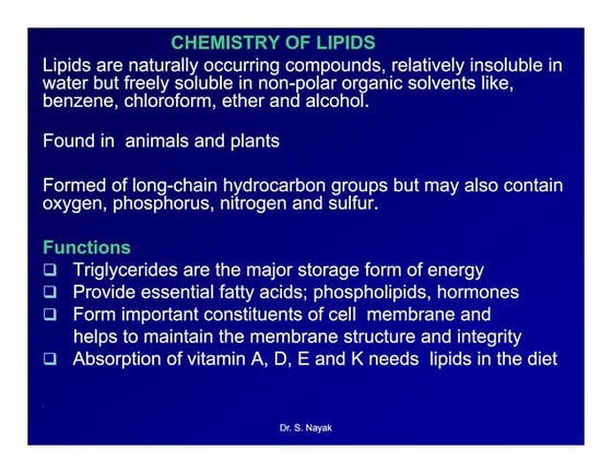 Lipids properties, classification, function | PPTX | Chemistry | Science