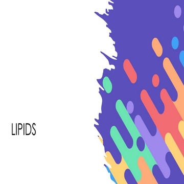 Introduction to Lipids - Basic Information | PPTX