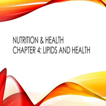 Lipid: The structure, functions and health. | PPTX