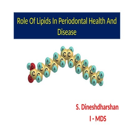 Lipids in periodontal diseases in dentistry | PPTX