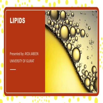 Lipids | PPTX