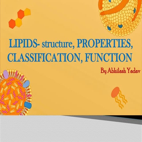 Lipids: Structure and Functions | PPTX