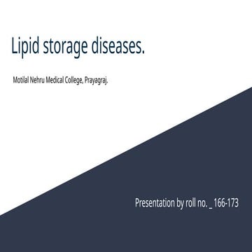 lipid storage disease , biochemistry ppt | PPTX