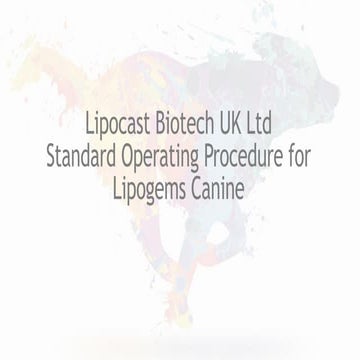 Lipocast Biotech UK Lipogems Canine Standard Operating Procedure v1 | PDF