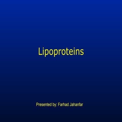 Lipoproteins | PPT