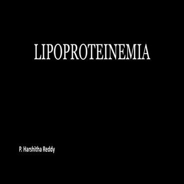 Hyperlipoproteinemia | PPTX