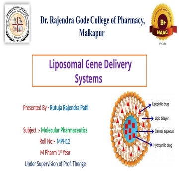 Liposomal Gene Delivery System TDDS.pptx