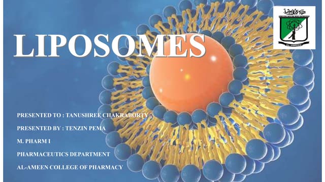 Liposomes-Classification, methods of preparation and application | PPT ...