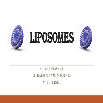 Pharmaceutical Liposomes | PDF