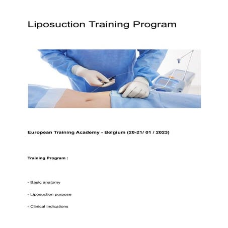 Liposuction Training Program.pdf | Cosmetic Medical Services | Medical ...