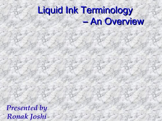 Test methods for ink testing | PPT