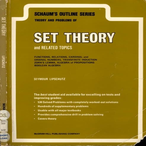 Theory and problems of set theory by Seymour Lipschutz | PDF | Desserts ...