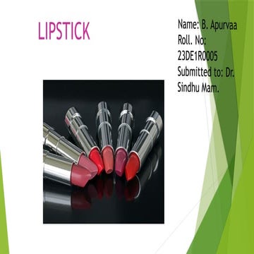 lipsticks | PPTX