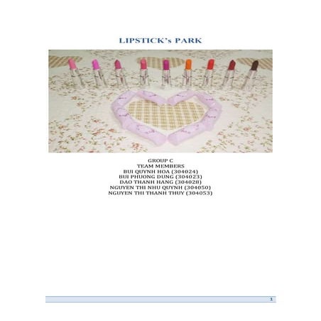 Lipstick production process | DOCX