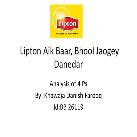 Lipton 4p's | PPTX