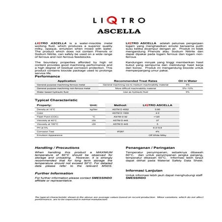 Liqtro Ascella (Product Data Sheet) | PDF