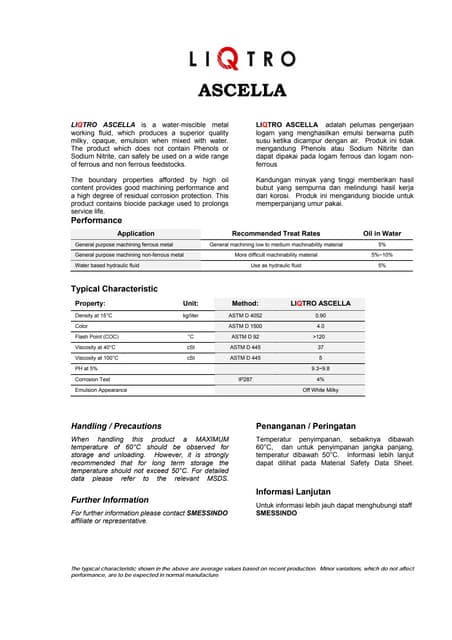 Ascella Semi Syn (Product Data Sheet) | PDF