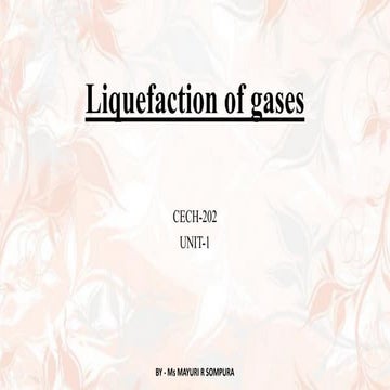 Liquefaction Of Gases Liquefaction Of Gases And The Critical