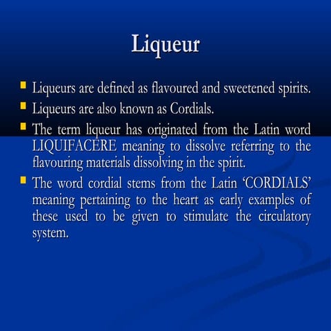 Liqueur | PPT
