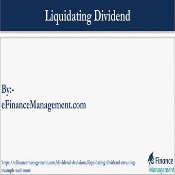 Liquidating Dividend | PPT