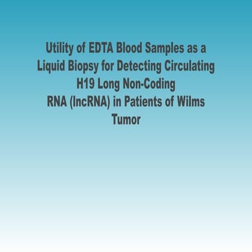 Utility of EDTA Blood Samples as a Liquid Biopsy for Detecting ...