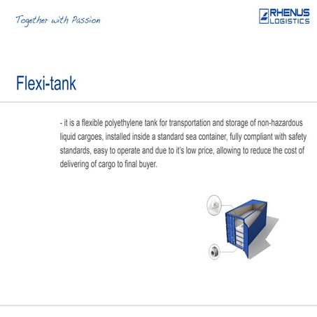Liquid cargo in flexitanks with Rhenus Logistics | PPT